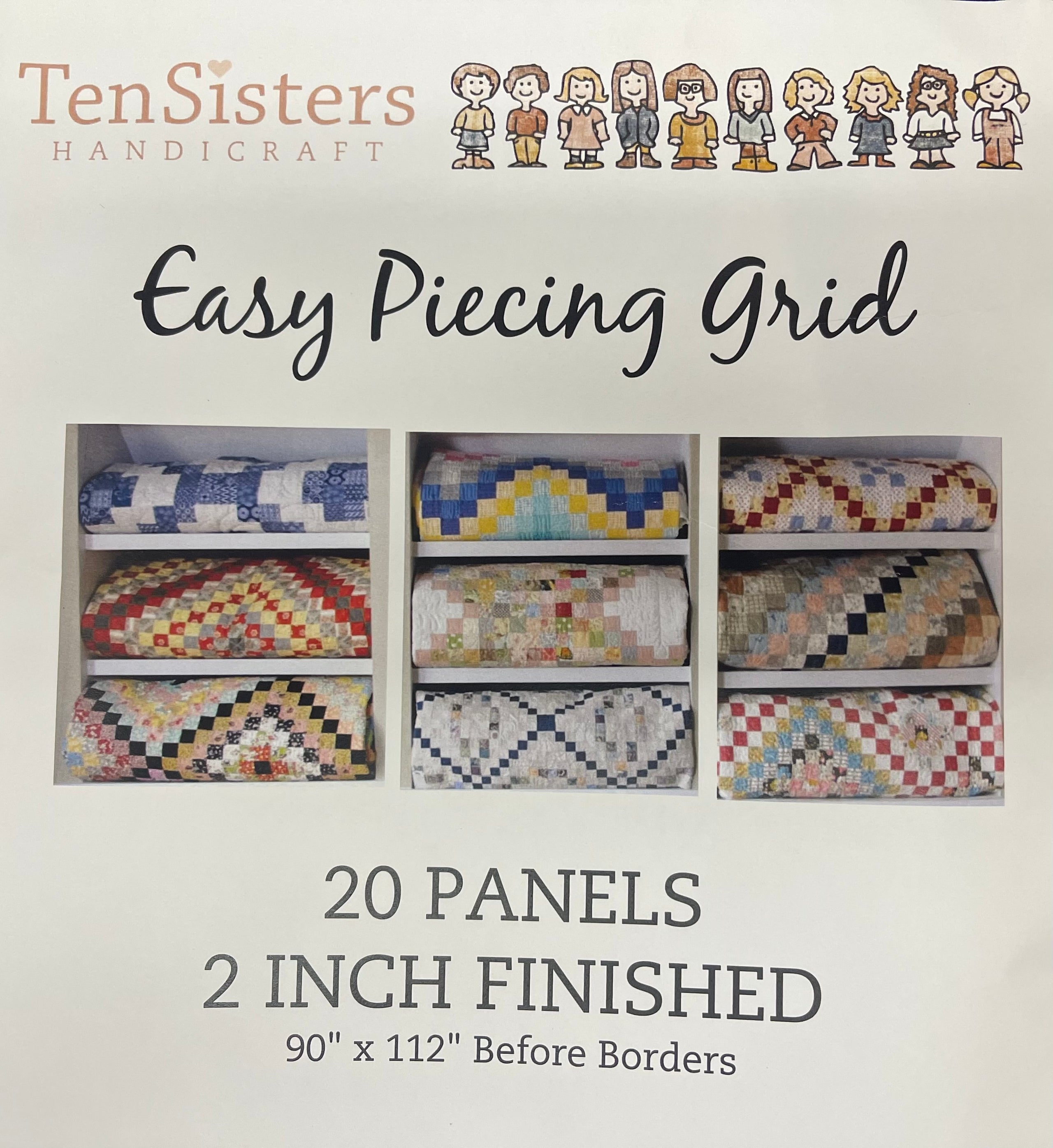 Tensisters Easy Piecing Grid 20 panels | Kay Michelle